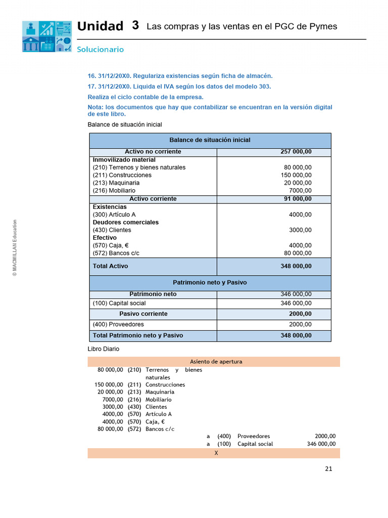 Ciclo Contable y Balance PGC Pymes | PDF | Hoja de balance | Corporaciones