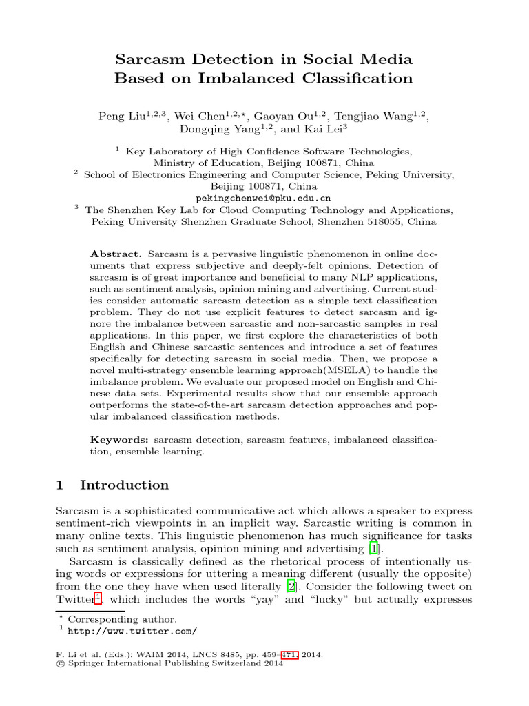 Sarcasm Detection in Social Media Analysis | PDF | Cognitive Science ...