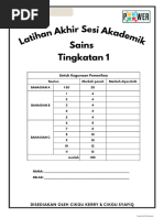 UASA Science Form 1 2024 Latest | PDF