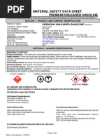 Unleaded Petrol Safety Data Sheet | PDF | Gasoline | Benzene