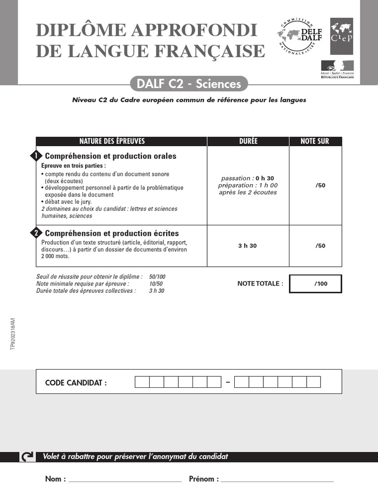 Épreuves du DALF C2 en Sciences | PDF | Paludisme | Chine