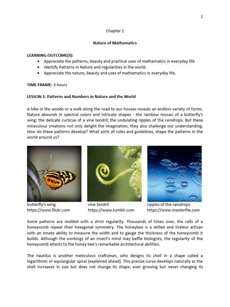 Chapter 1 MMW | PDF | Pattern | Symmetry Chapter 1 MMW | PDF | Pattern | Symmetry