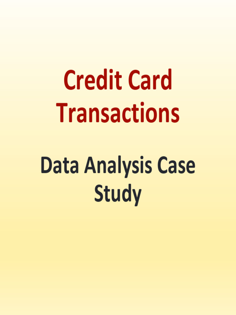 Credit Card Analysis | PDF | Finance & Money Management