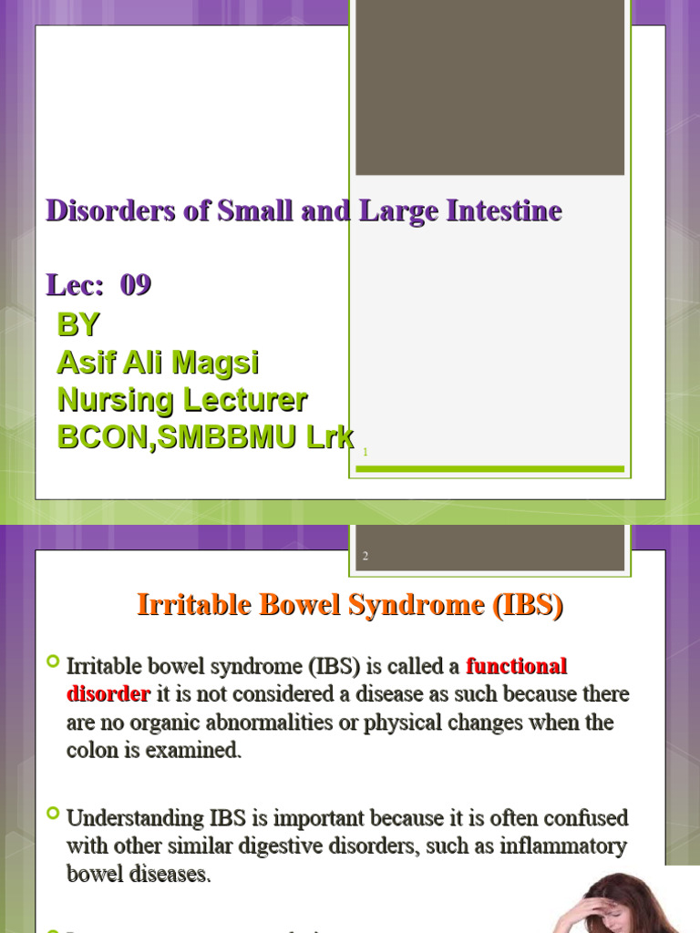 1 Small and Large Intestine Disorders | PDF | Irritable Bowel Syndrome ...