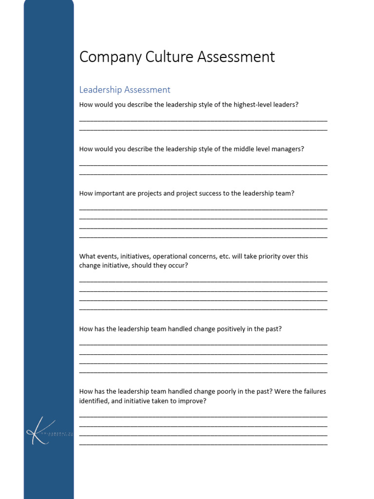 Company Culture Assessment | PDF | Employee Retention | Leadership
