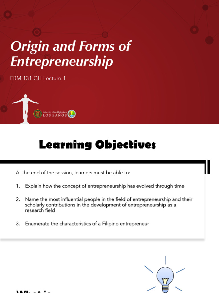 Evolution and Characteristics of Entrepreneurship | PDF ...