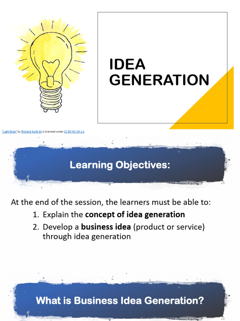 Laboratory PPT 1 Business Idea Generation | PDF | Brainstorming | Creativity