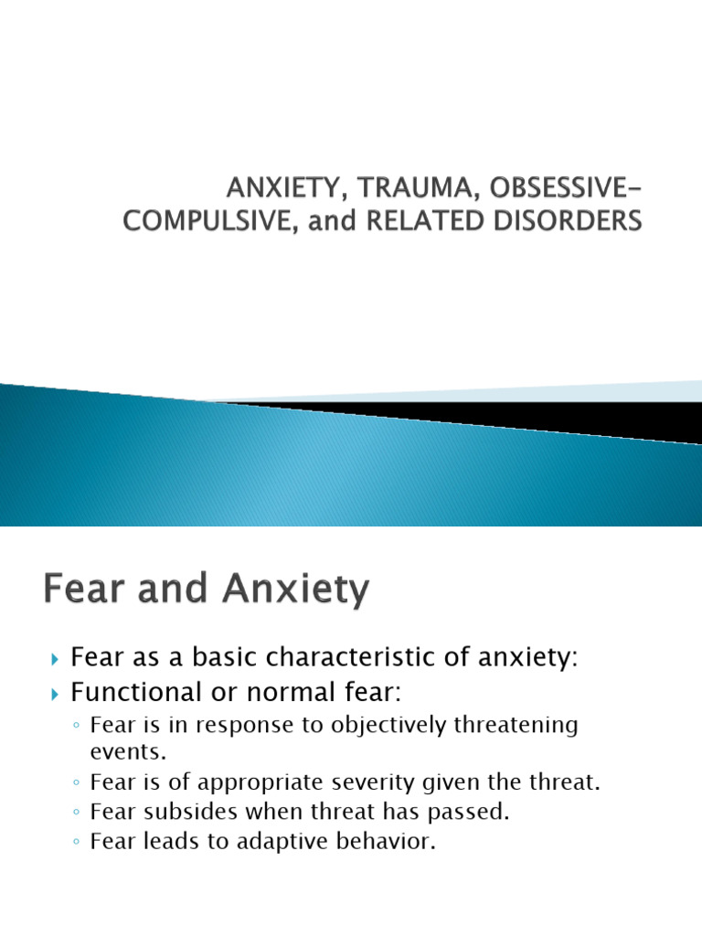 Anxiety Disorders | PDF | Fear | Anxiety