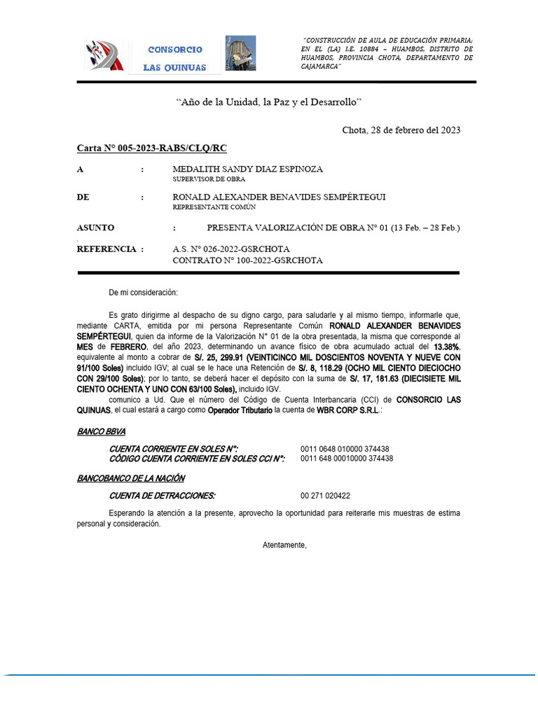 Carta #005.2023.RABS - CLQ.RC | PDF