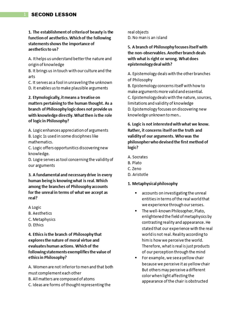 Philosophy 2 | PDF | Logic | Epistemology