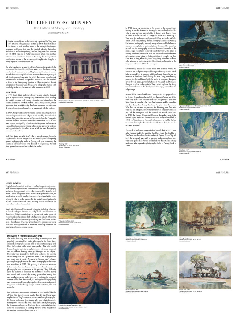 Yong Mun Sen Bio | Download Free PDF | Paintings | Watercolor Painting