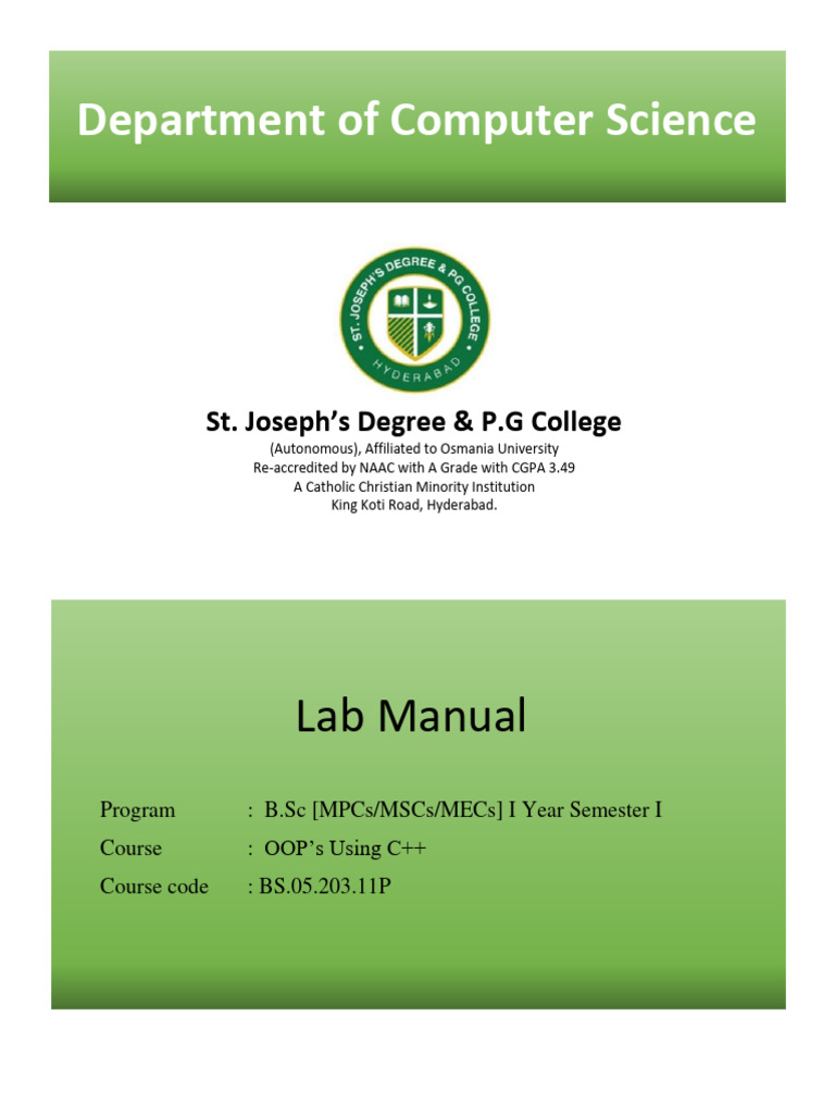 OOPs LAB | Download Free PDF | C++ | Class (Computer Programming)