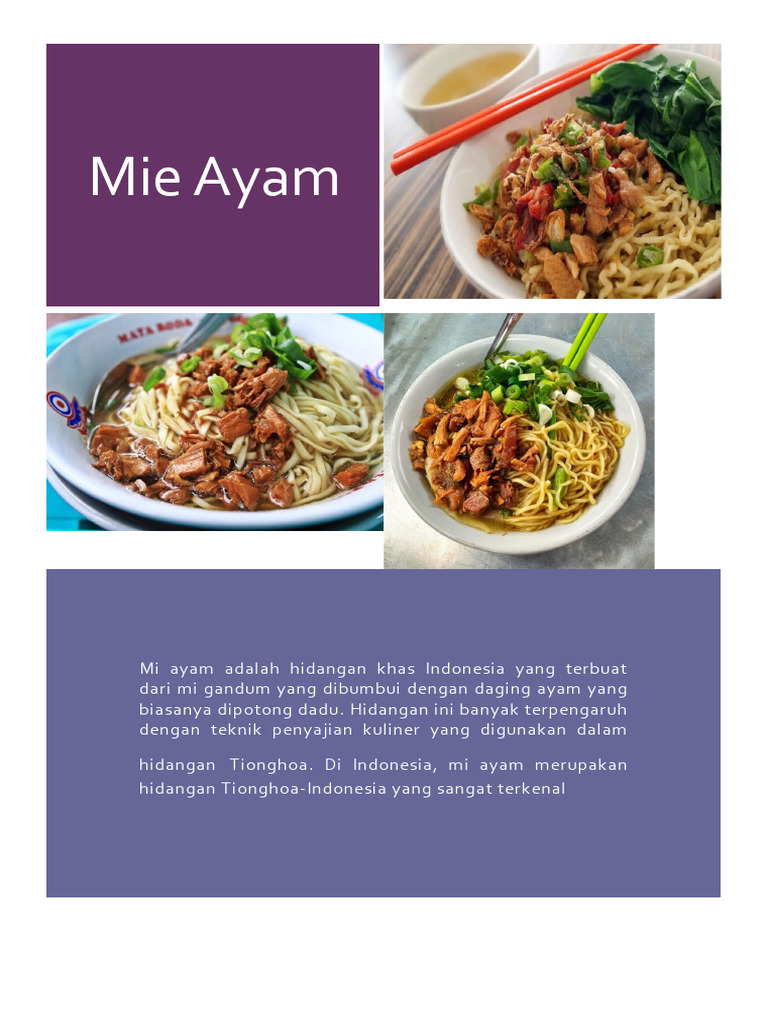 Mie Ayam | PDF