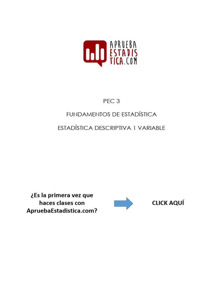 PEC 3 Estadística Descriptiva de Una Variable | PDF | Diferencia | Estadísticas descriptivas