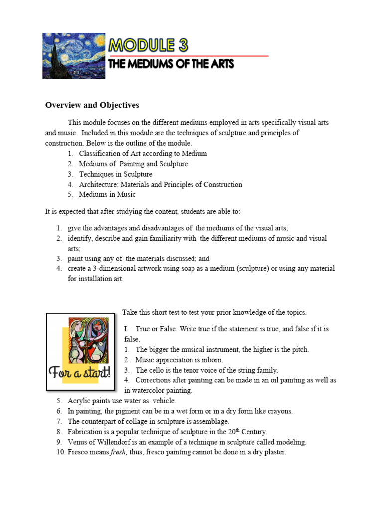 Module 3 | PDF | Paint | Paintings