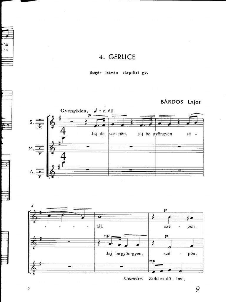 Bárdos, Gerlice | PDF