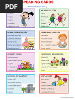 Speaking Cards | PDF | Language Arts & Discipline | Self-Improvement