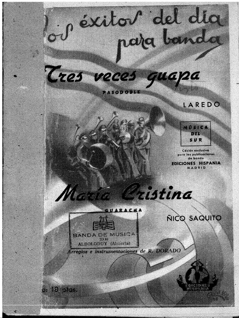 TRES VECES GUAPA EN SI Bemol LAREDOPASODOBLE | PDF