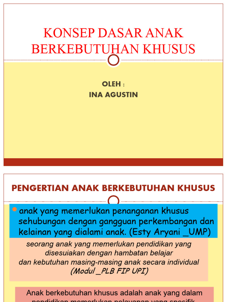 Konsep Dasar Dan Klasifikasi ABK | PDF | Pengembangan Diri | Kesehatan Holistik