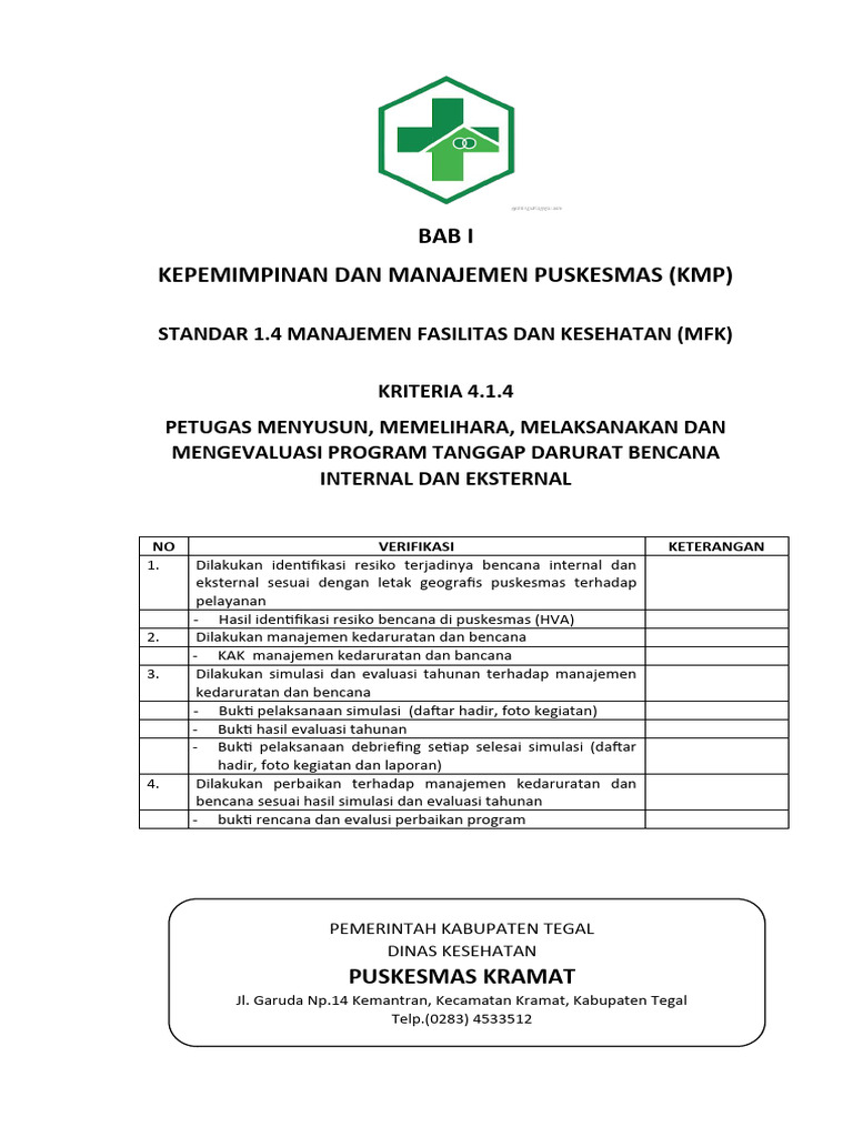 Bab I Kepemimpinan Dan Manajemen Puskesmas (KMP) | PDF
