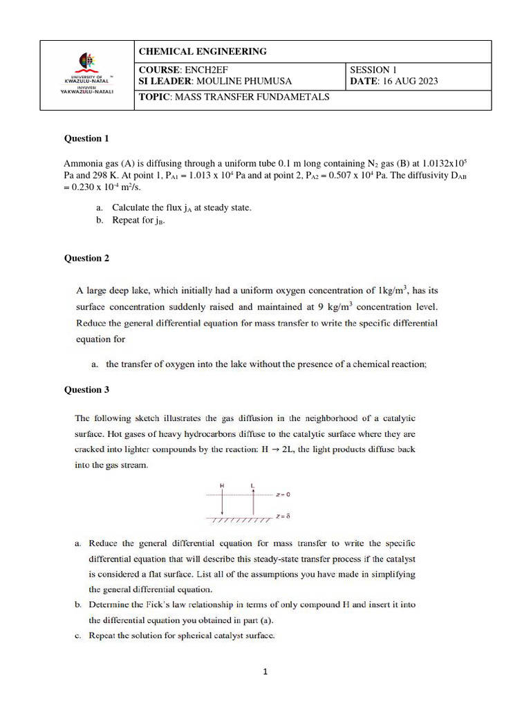Worksheet 1 | PDF