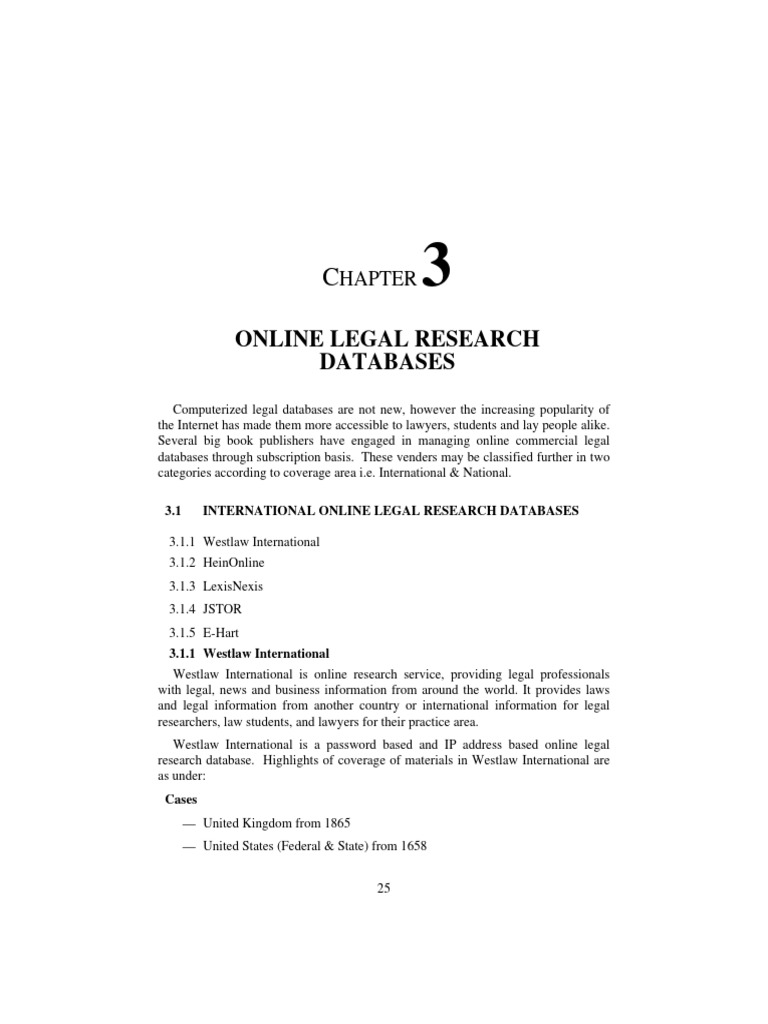 Online Legal Research Databases | PDF | Lexis Nexis