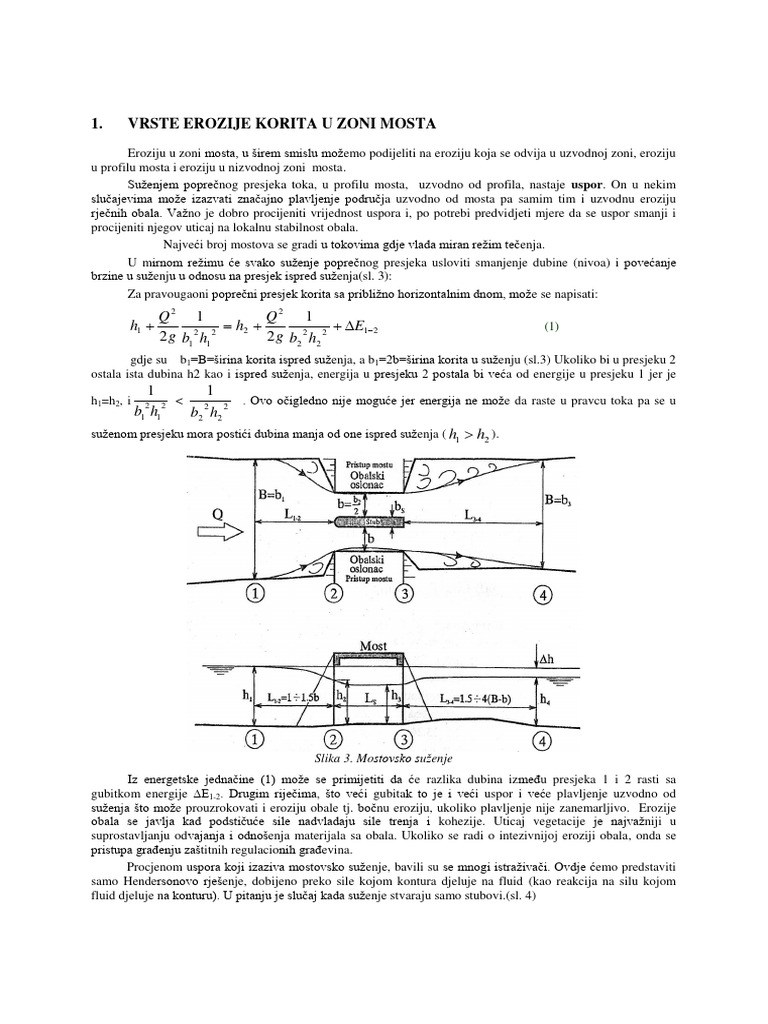 Erozije Korita U Zoni Mosta | PDF