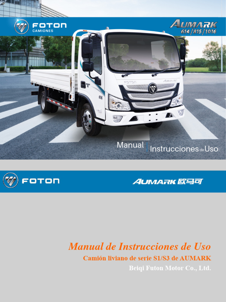FOTON - Manual Usuario 614-815-1016 | PDF | Neumático | Camión