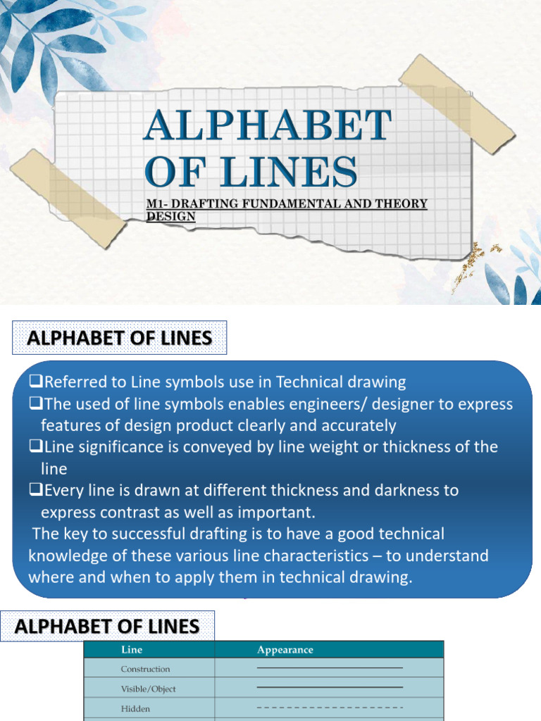 3-Alphabet of Lines | PDF | Drawing | Technical Drawing