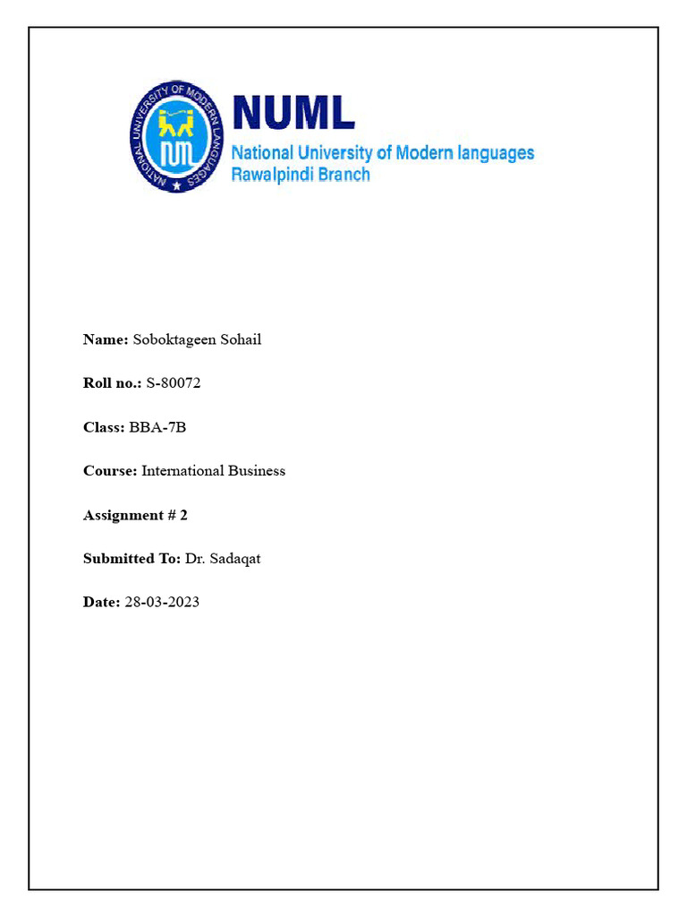 IB Assignment 2 | PDF | Non Governmental Organization | Corporate Social Responsibility