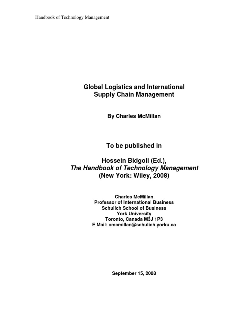 Global Logistics and Supply Chain Insights | PDF | Supply Chain | Transport