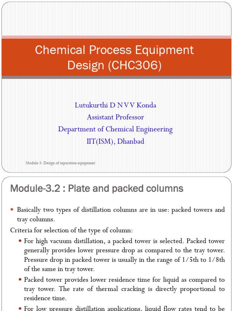 Module-3.2 Sieve Tray Design 8 | PDF | Distillation | Pressure