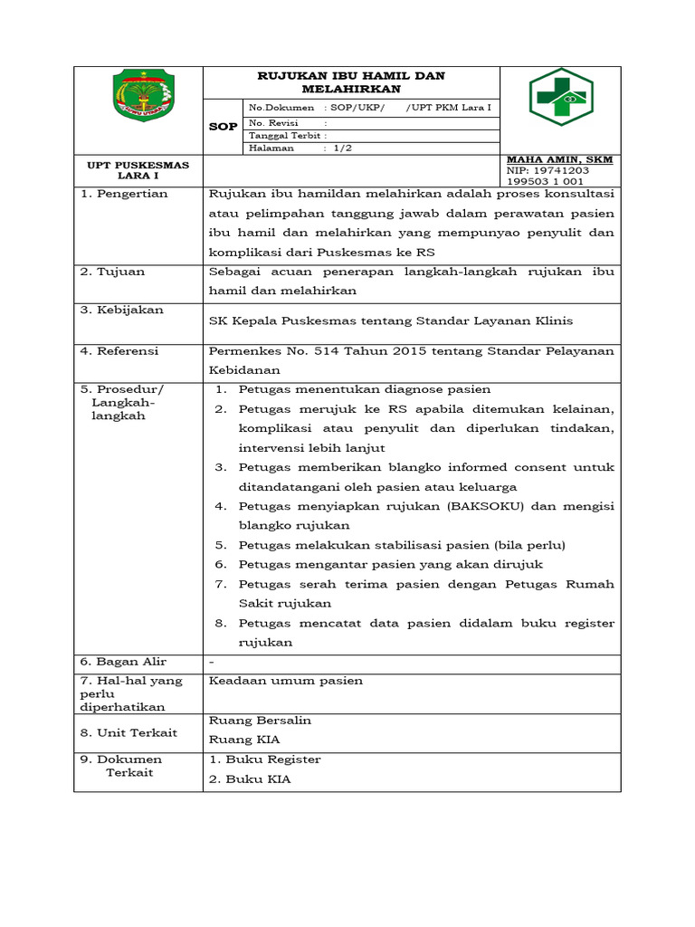 Sop Rujukan | PDF