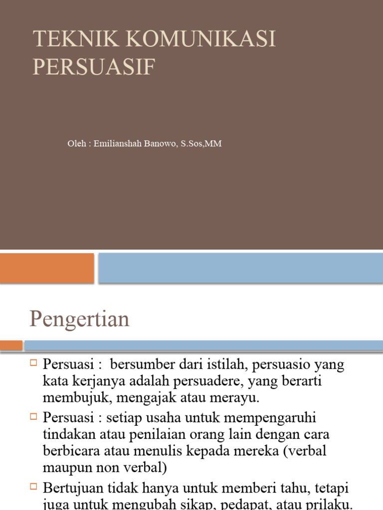 m5 Teknik Komunikasi Persuasif | PDF