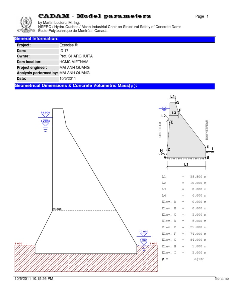 CADAM 2000 - Model Parameters | PDF | Fracture | Strength Of Materials