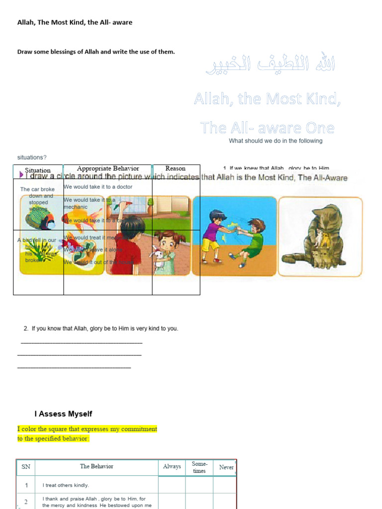Allah Is The Most Kind and All Aware | PDF | Psychology | Psychological ...