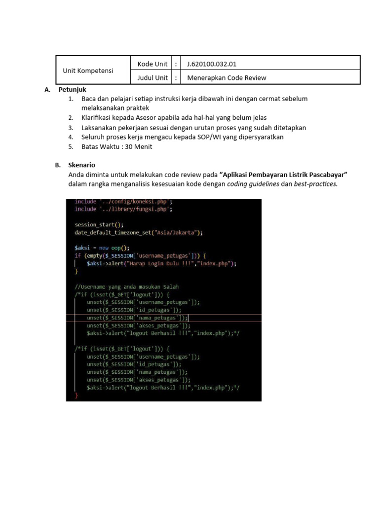 J.620100.032.01 (Menerapkan Code Review) | PDF