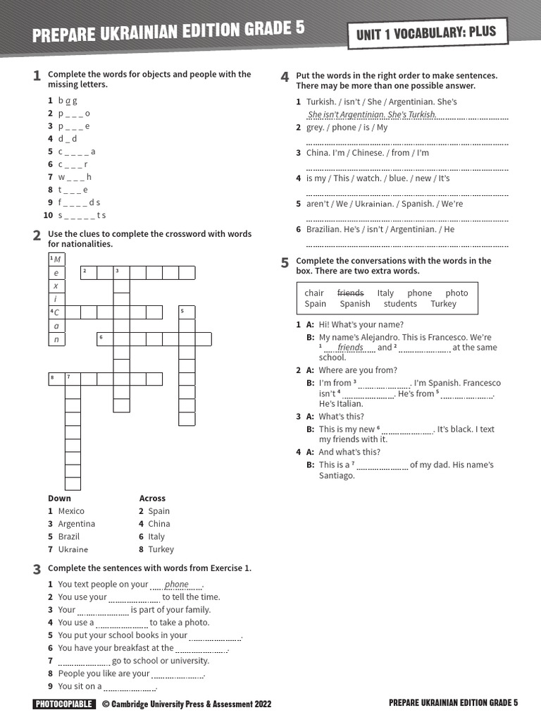 Grade 5 Vocabulary Exercises | PDF | Human Communication | Linguistics