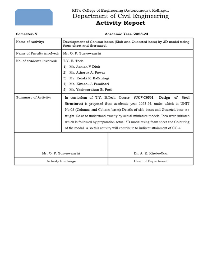 Activity Report | PDF
