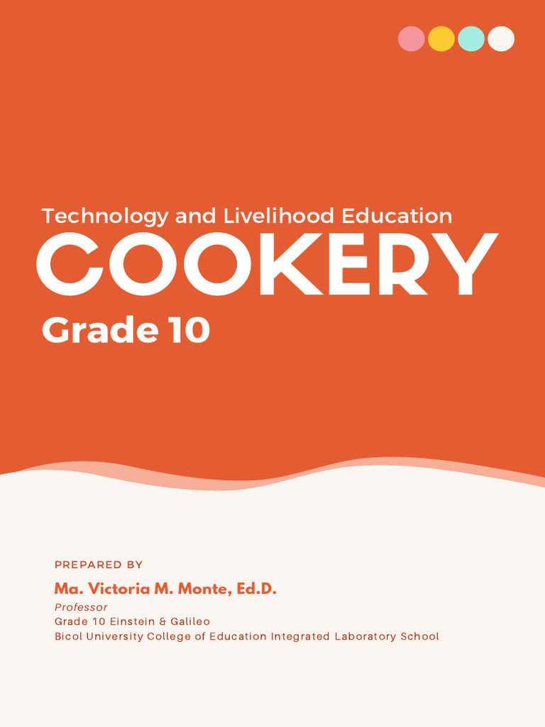 TLE Cookery Grade 10 Module 1 | PDF | Dishwasher | Egg As Food