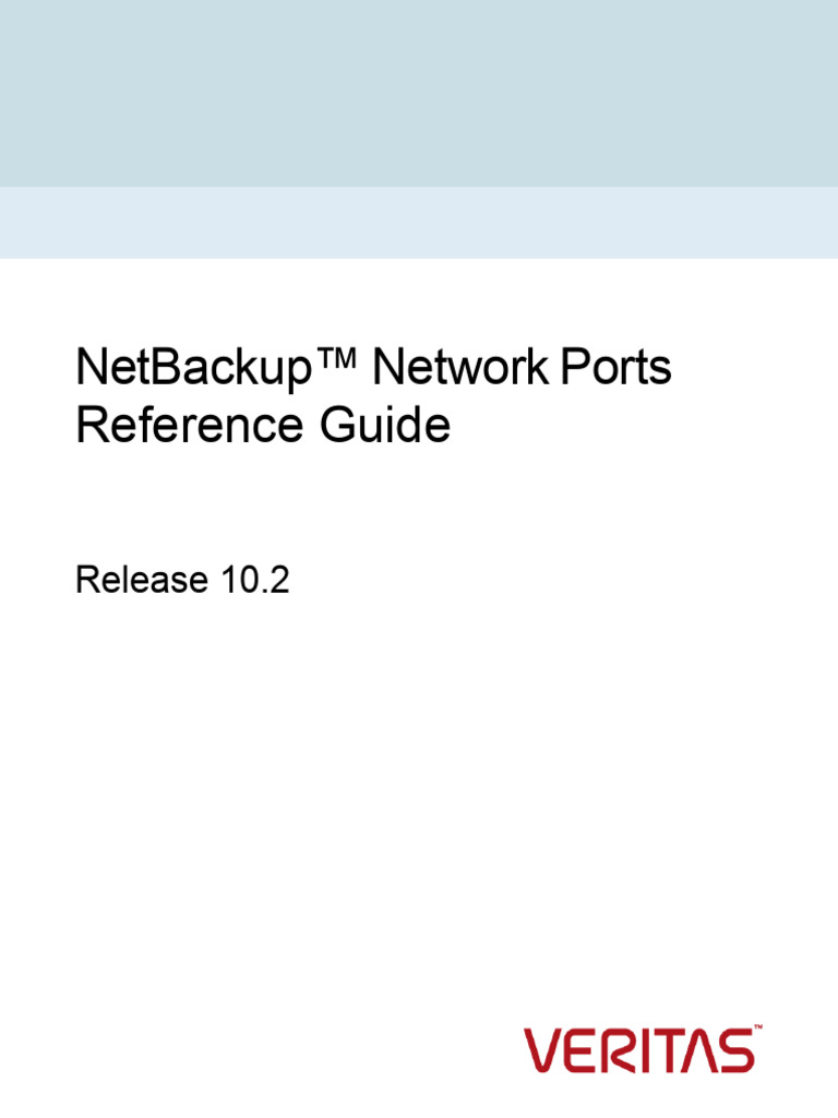 NetBackup102 Network Ports Reference Guide | PDF | Port (Computer Networking) | Computer Network