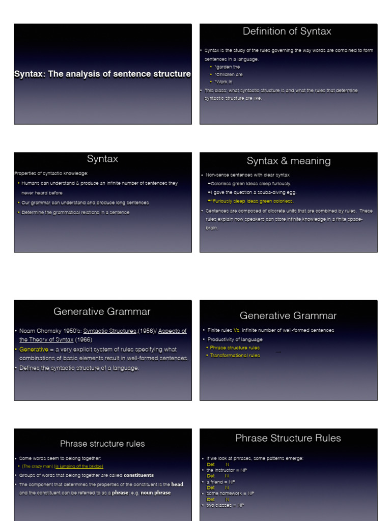 3 - Syntax | PDF | Syntax | Phrase