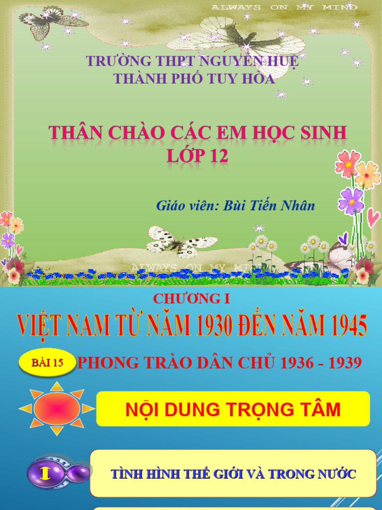 Bai 15 Phong Trao Dan Chu 1936 1939 | PDF