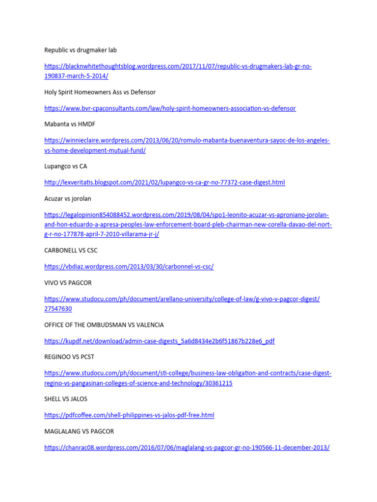 Admin Law Cases | PDF