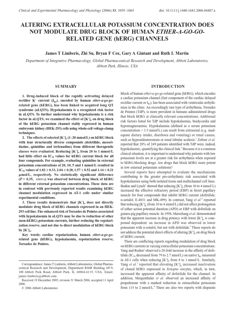 Limberis CEPP | PDF | Chemistry | Physiology