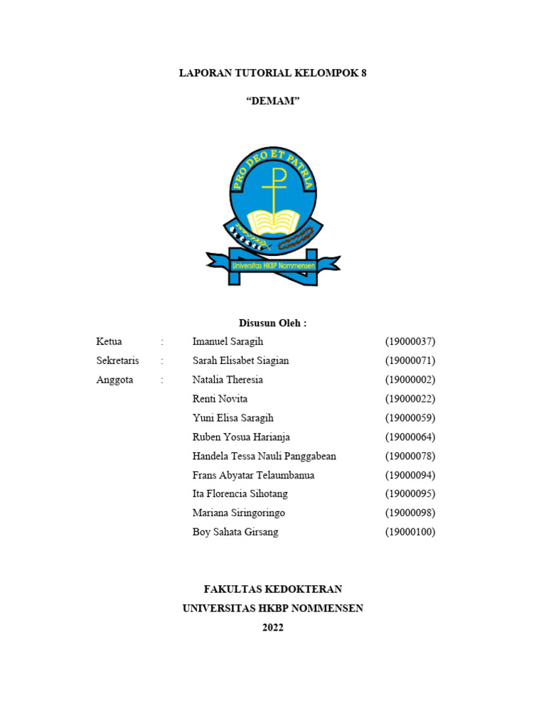 LAPORAN TUTORIAL KELOMPOK 8 Demam | PDF