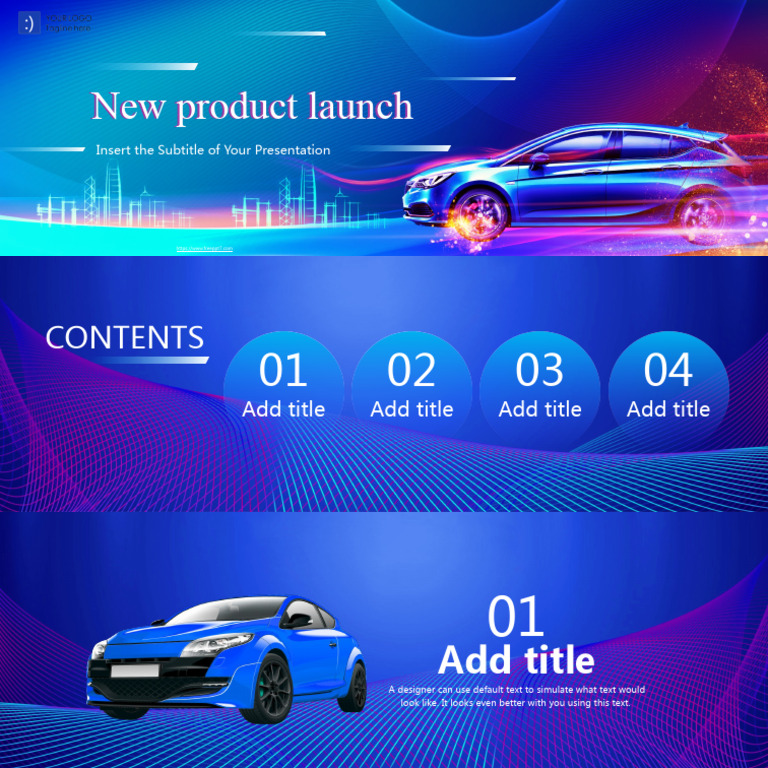 Cool Widescreen Car Theme Powerpoint Template | PDF | Computing | Software