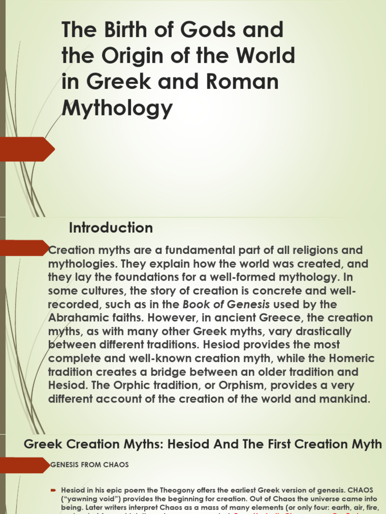 Mythical Thought, The Birth of Gods And-1 | PDF | Greek Mythology ...