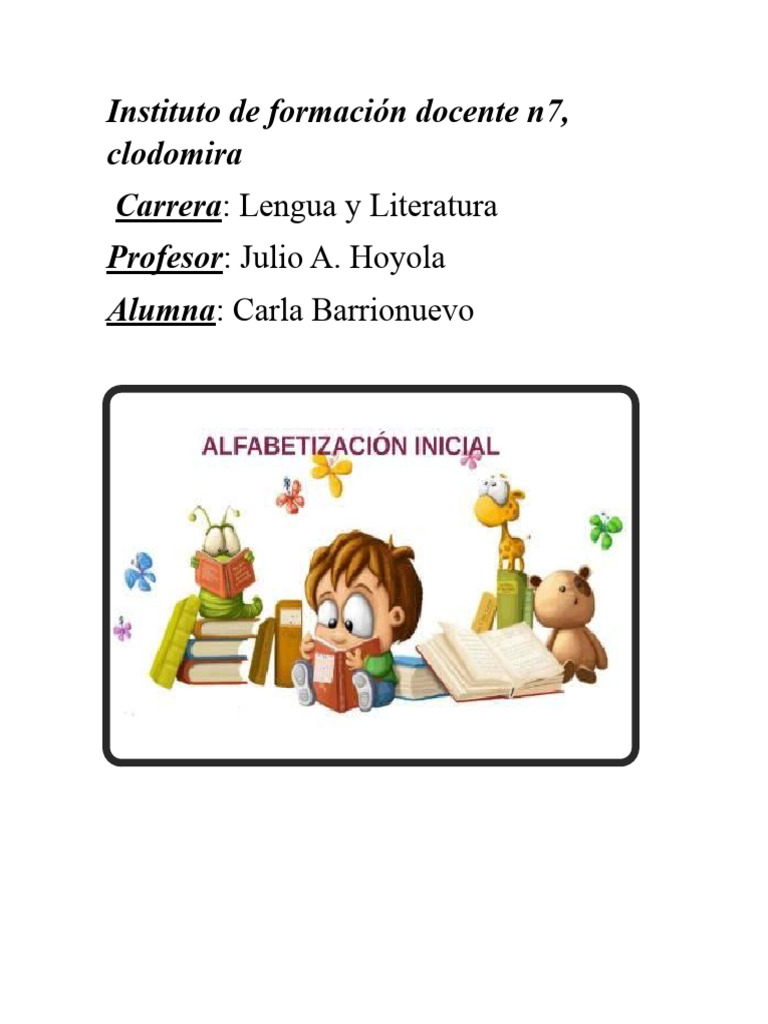 alfabetización inicial | PDF | Palabra | Literatura