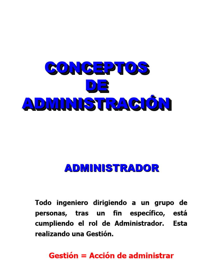 Conceptos de Administracion y Organizacion de Empresas | PDF ...